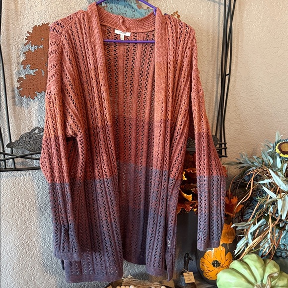 Maurices | Sweaters | Maurices Gradient Rust And Purple Cardigan | Poshmark